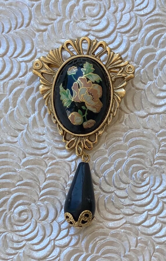 Vintage 1928 Signed Flower Mark Multi-Color Rhineston… - Gem