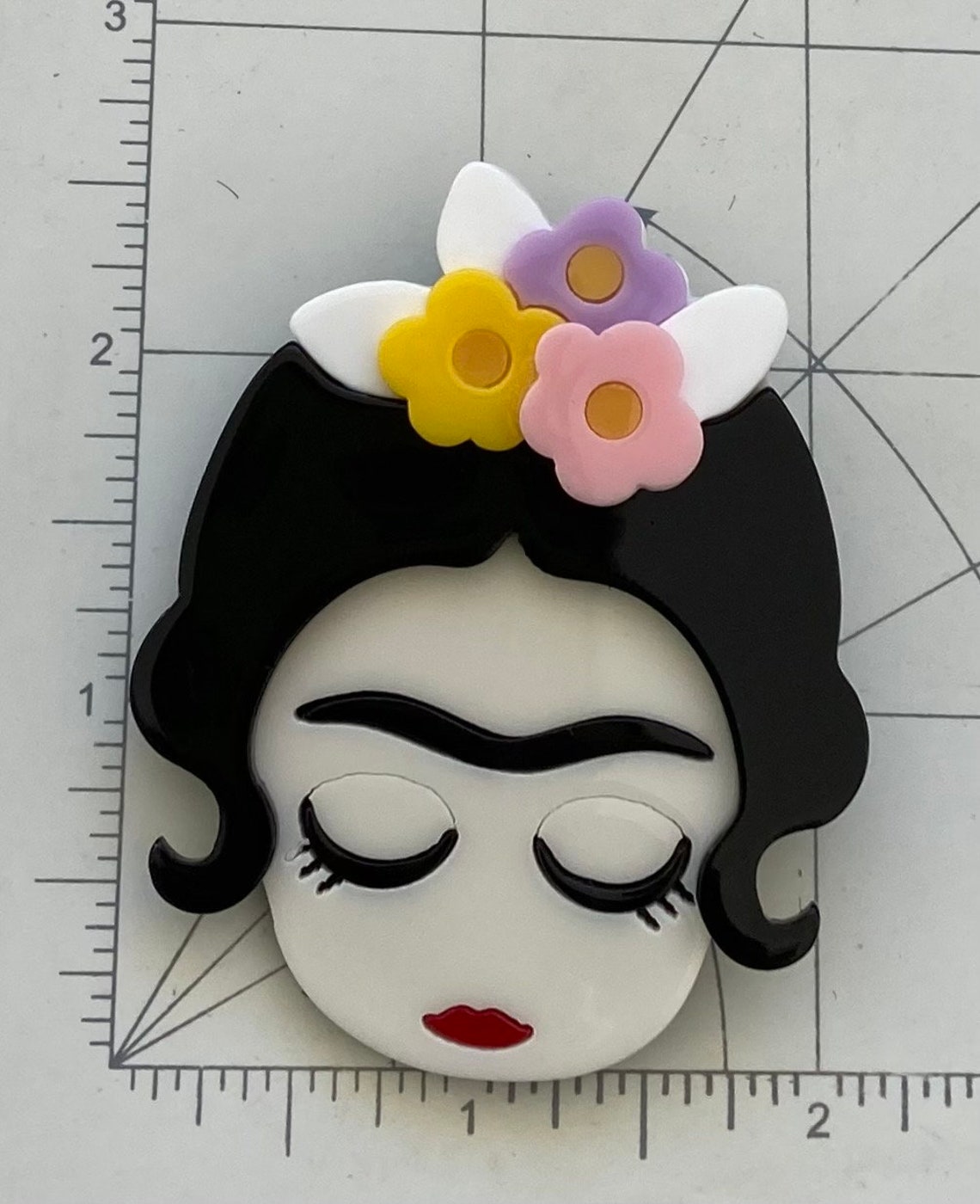 Unique Lady Face Vintage Style Brooch - Etsy