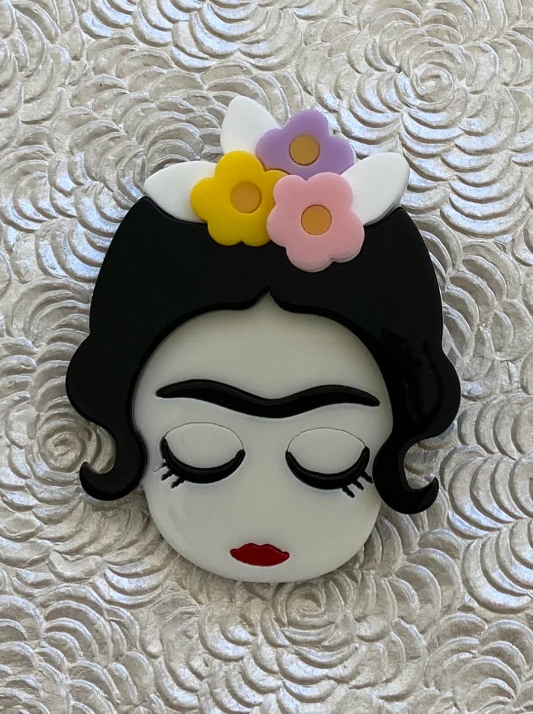 Unique Lady Face Vintage Style Brooch - Etsy