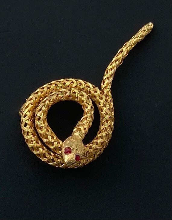Unique snake brooch - Gem