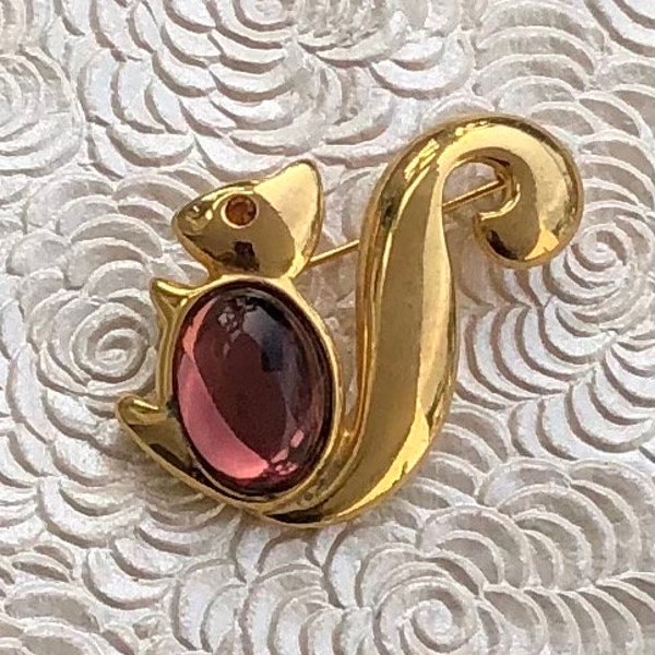 Squirrel Brooch - Etsy