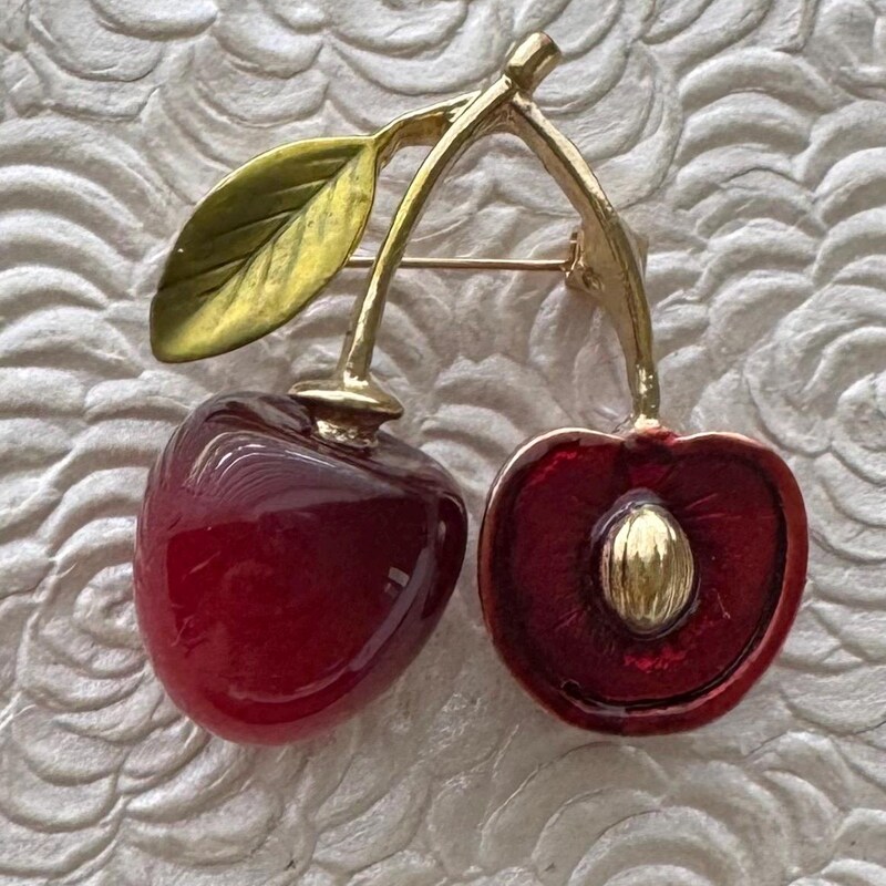Cherry Brooch - Etsy