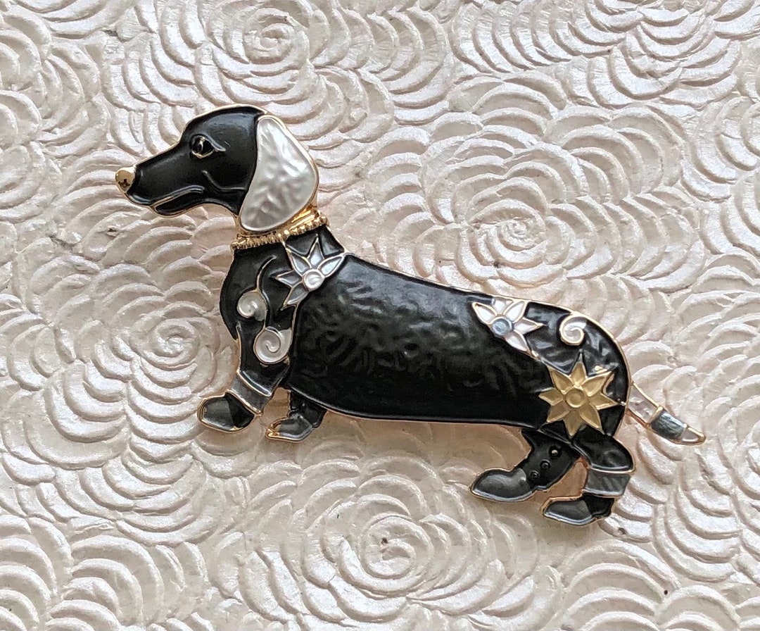 Dachshund Dog Vintage Style Brooch - Etsy
