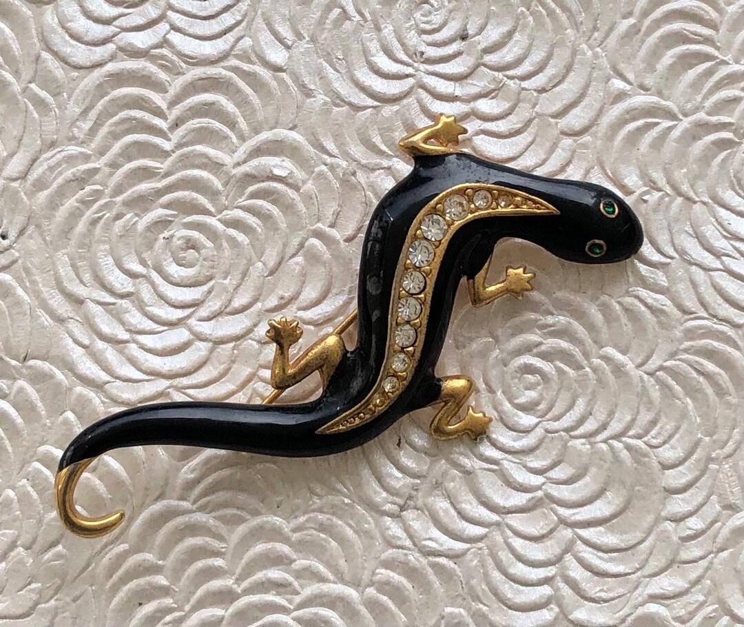 Unique Vintage Signed Avon Lizard Brooch - Etsy