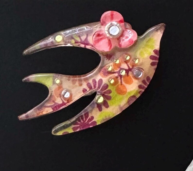 Unique Vintage Signed Orla Lalo Swallow Bird Brooch - Etsy