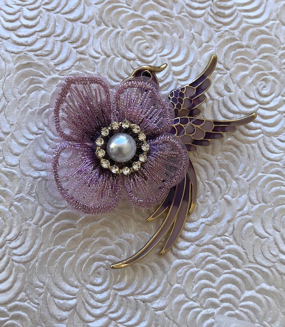 fabric brooch flower brooch - Gem