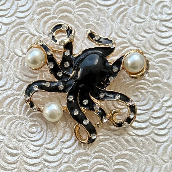 Octopus Brooch - Etsy