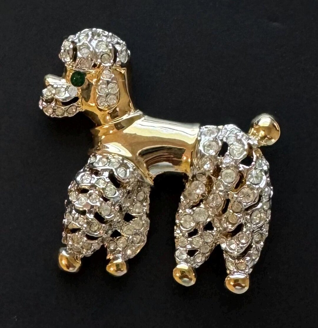Adorable Vintage Poodle Brooch - Etsy