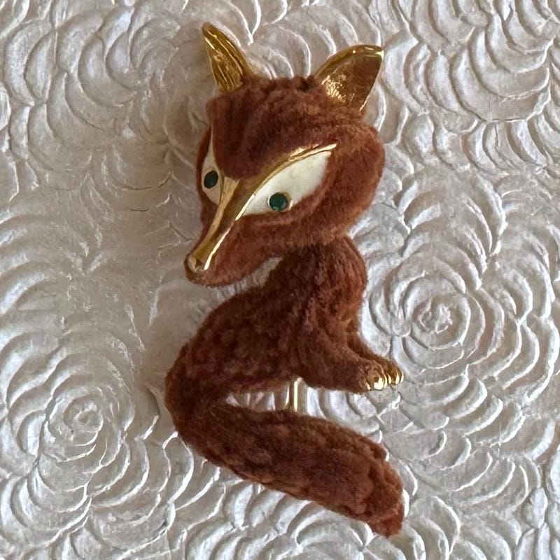 Fox Brooch - Etsy