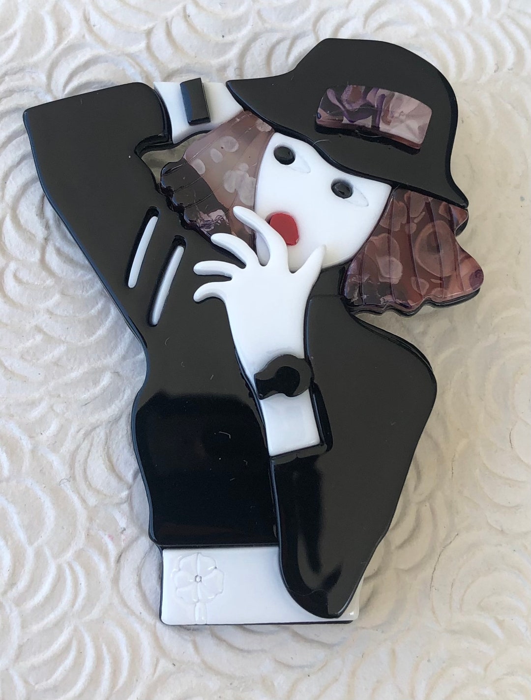 Unique Lady Brooch - Etsy