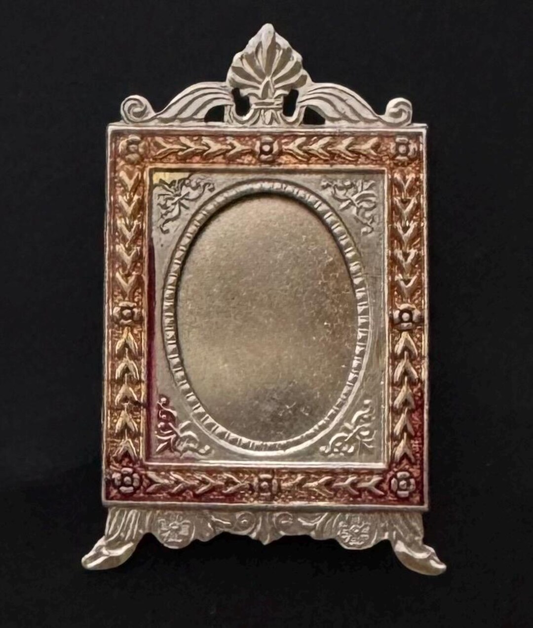 Vintage LMC Art Deco Style Enamel Photo Frame Brooch - Etsy