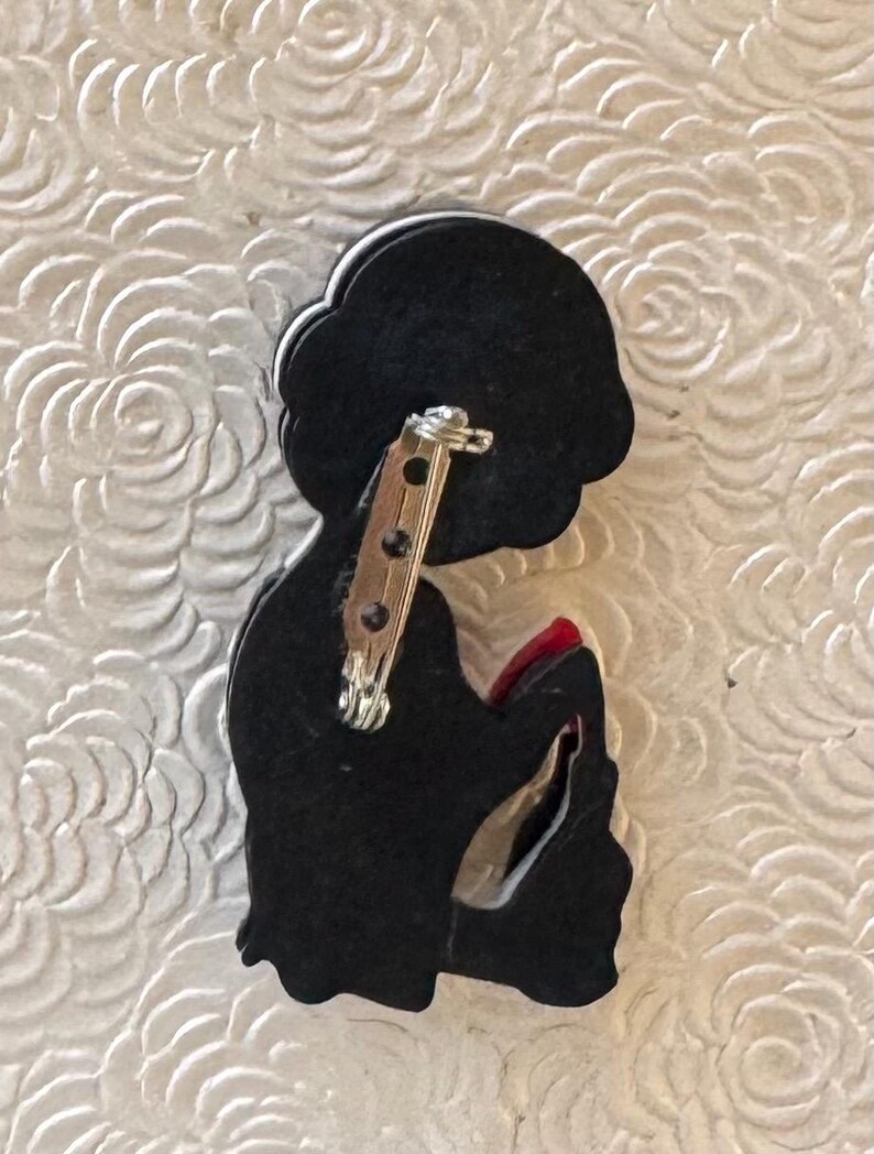 Unique Lady Vintage Style Acrylic Brooch - Etsy