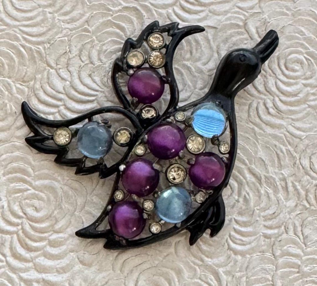 Adorable Vintage Duck Brooch Pin - Etsy