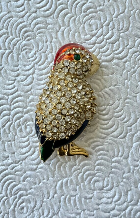 unique vintage bird brooch - Gem