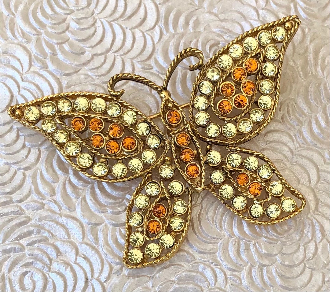 Vintage Butterfly Brooch - Etsy