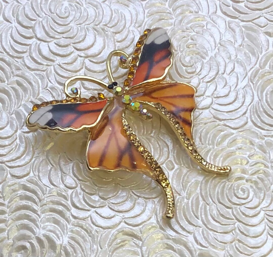 Unique Vintage Butterfly Brooch - Etsy