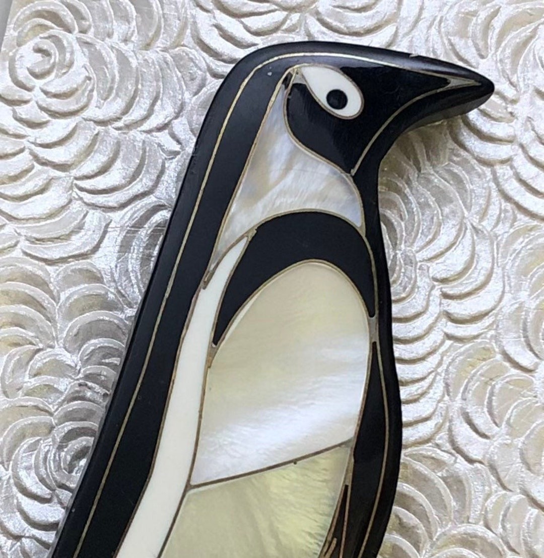 Unique Large Penguin Brooch in Acrylic - Etsy