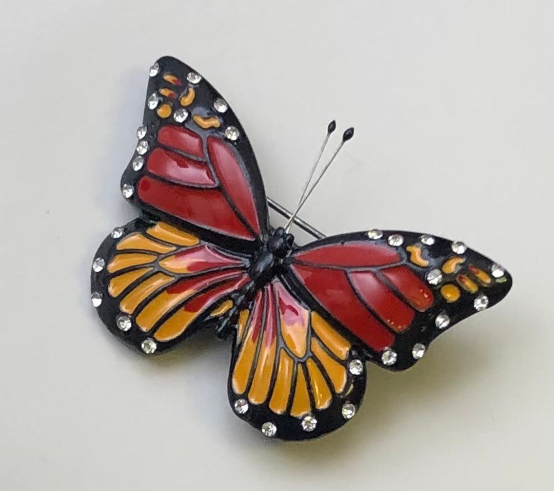 Unique Monarch Butterfly Brooch - Etsy