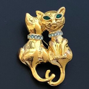 Adorable Vintage Two Cats Brooch - Etsy