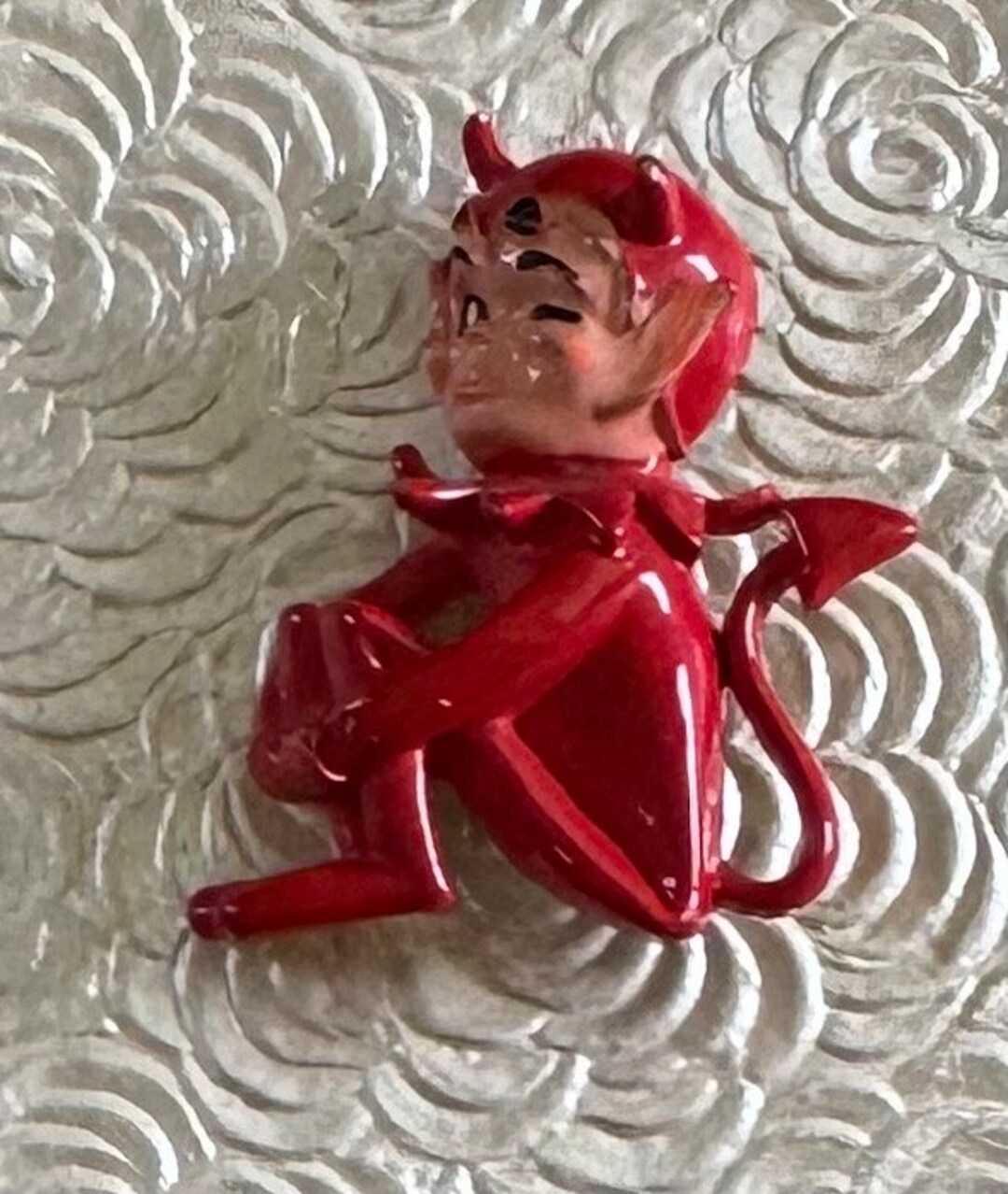 Rare Vintage Little Red Devil Brooch Pin - Etsy