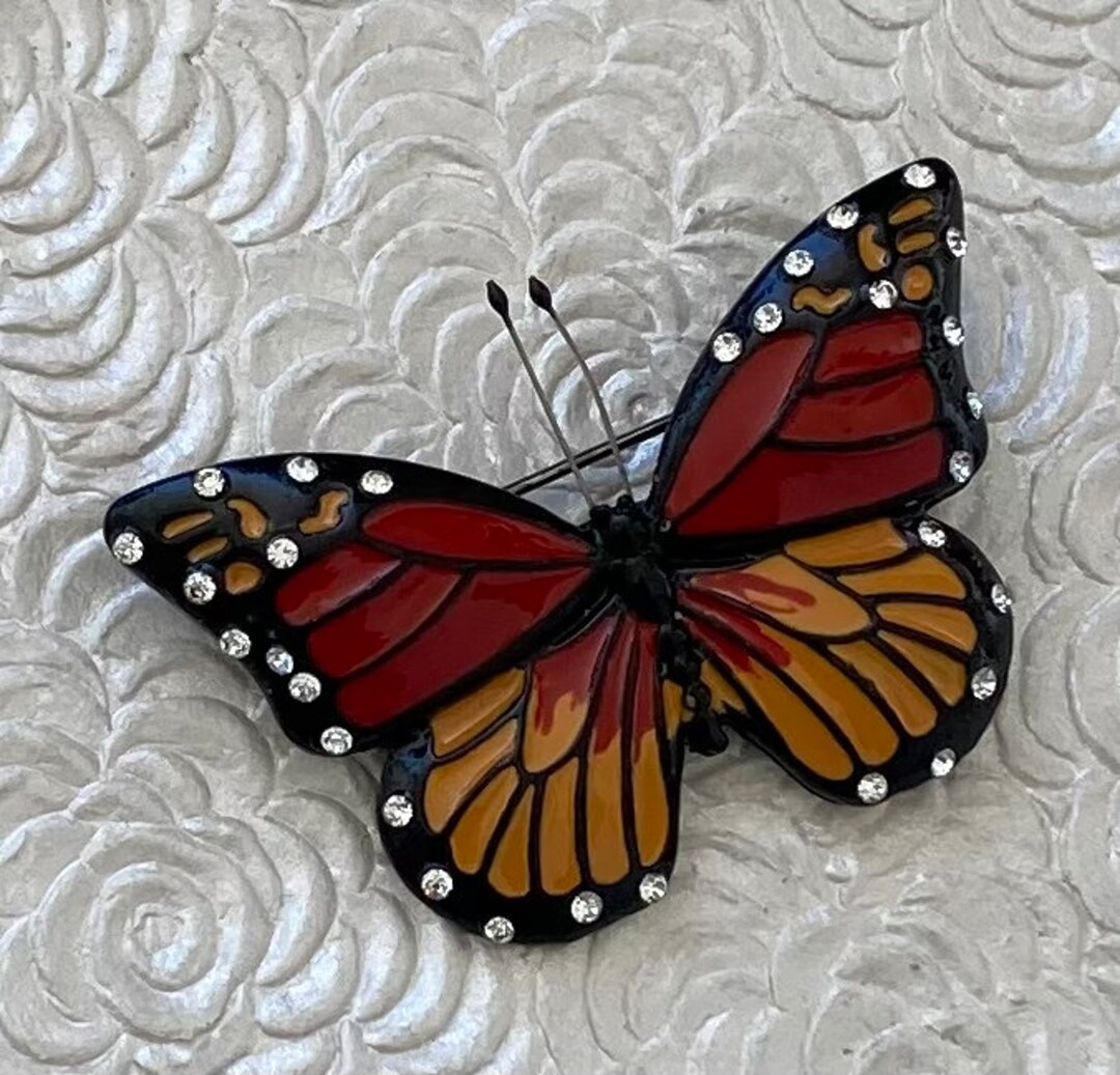 Unique Monarch Butterfly Brooch - Etsy
