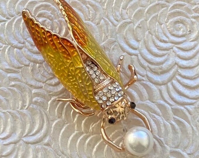 Unique Cicada Vintage Style Brooch - Etsy