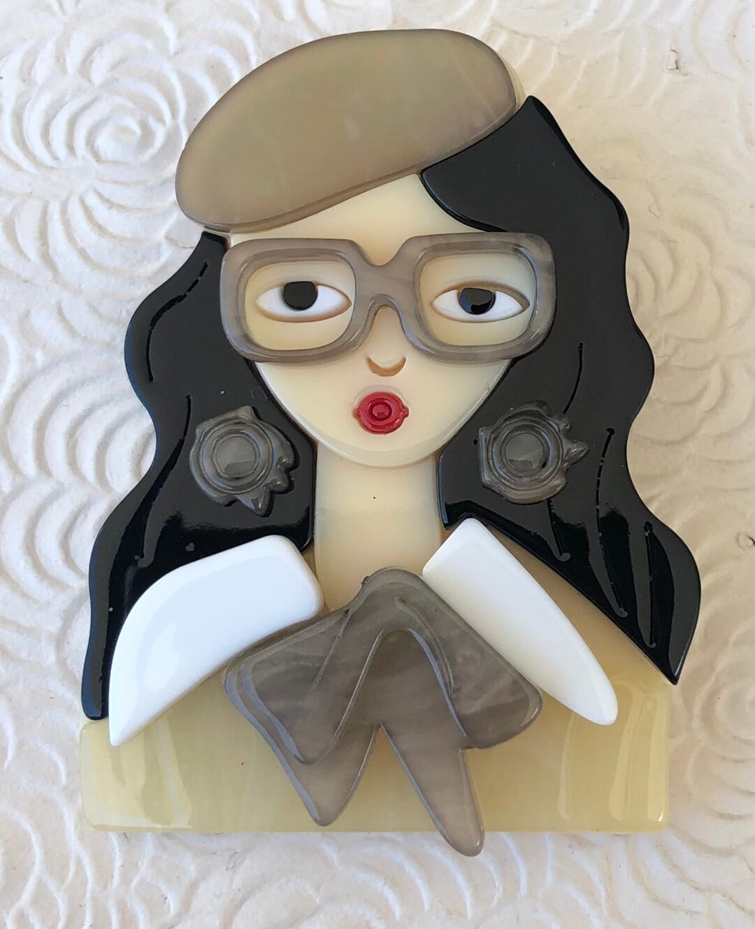 Unique Lady Glasses Vintage Style Brooch - Etsy
