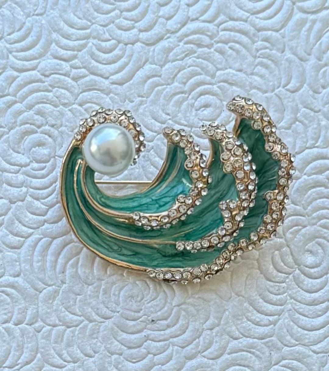 Vintage Wave Vintage Style Brooch - Etsy