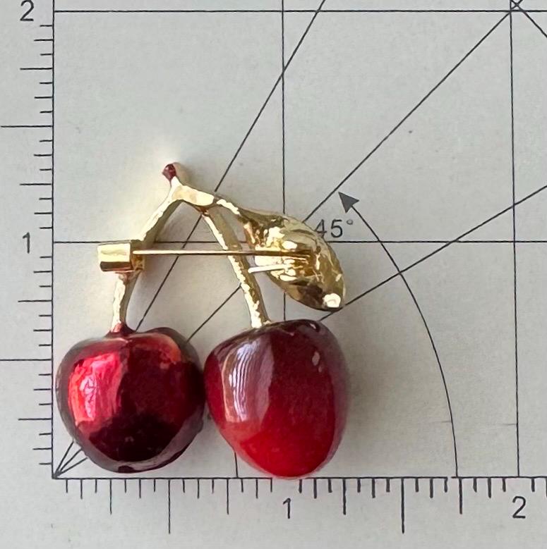 Vintage Style Cherry Brooch Pin - Etsy
