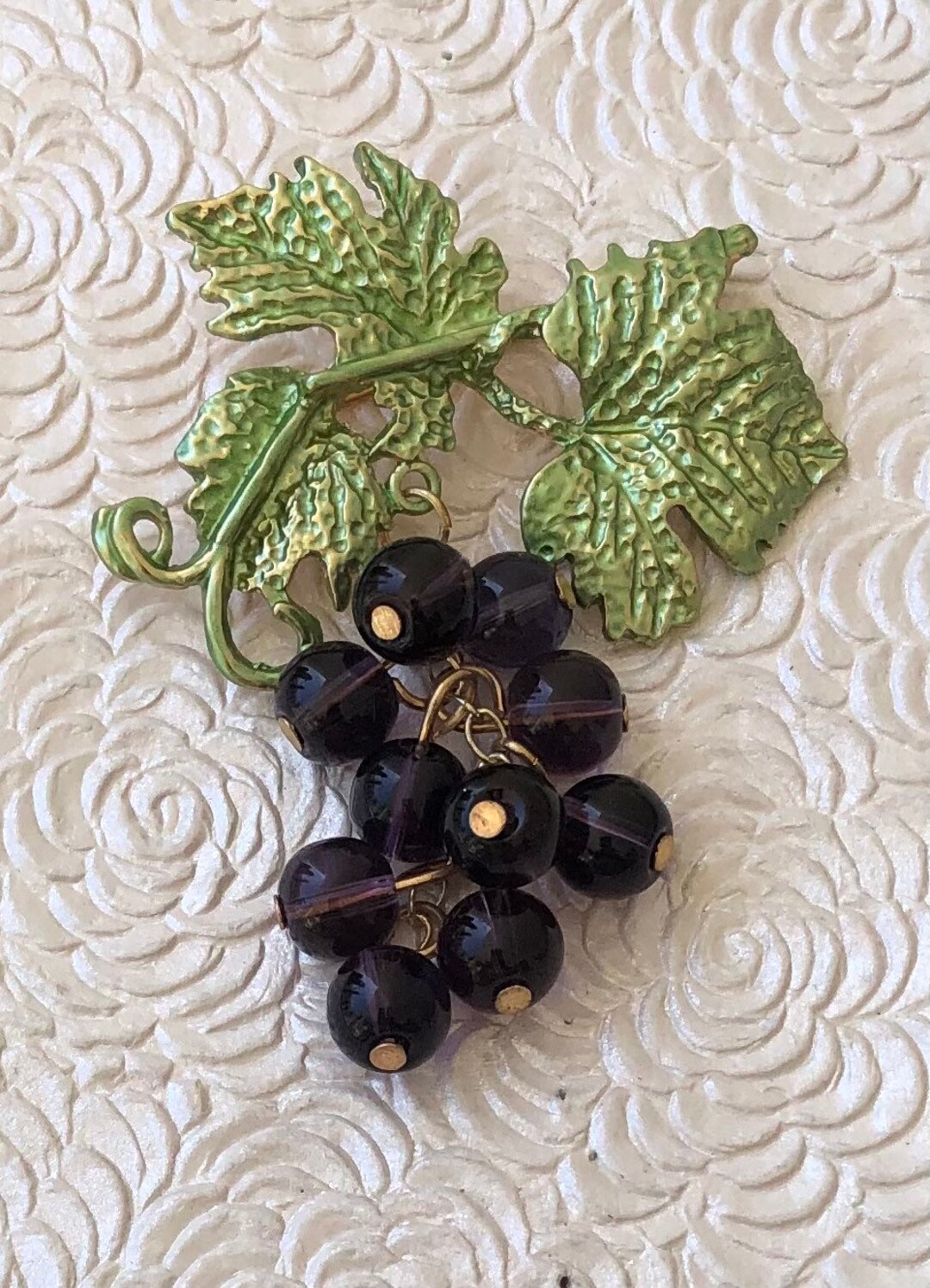 Unique Vintage Style Grape Cluster Brooch - Etsy
