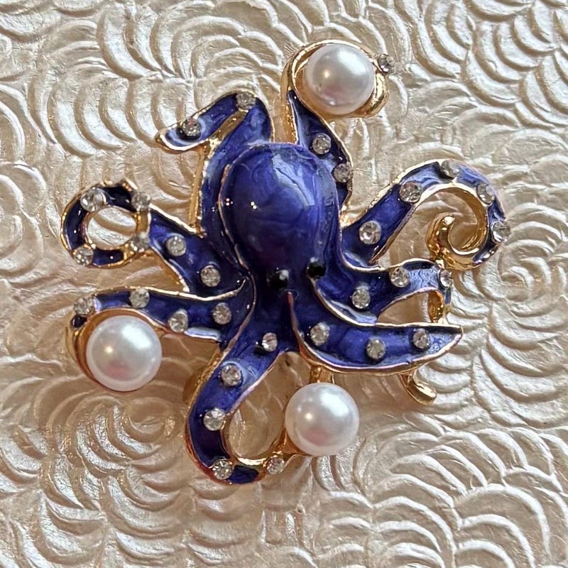 Octopus Brooch - Etsy