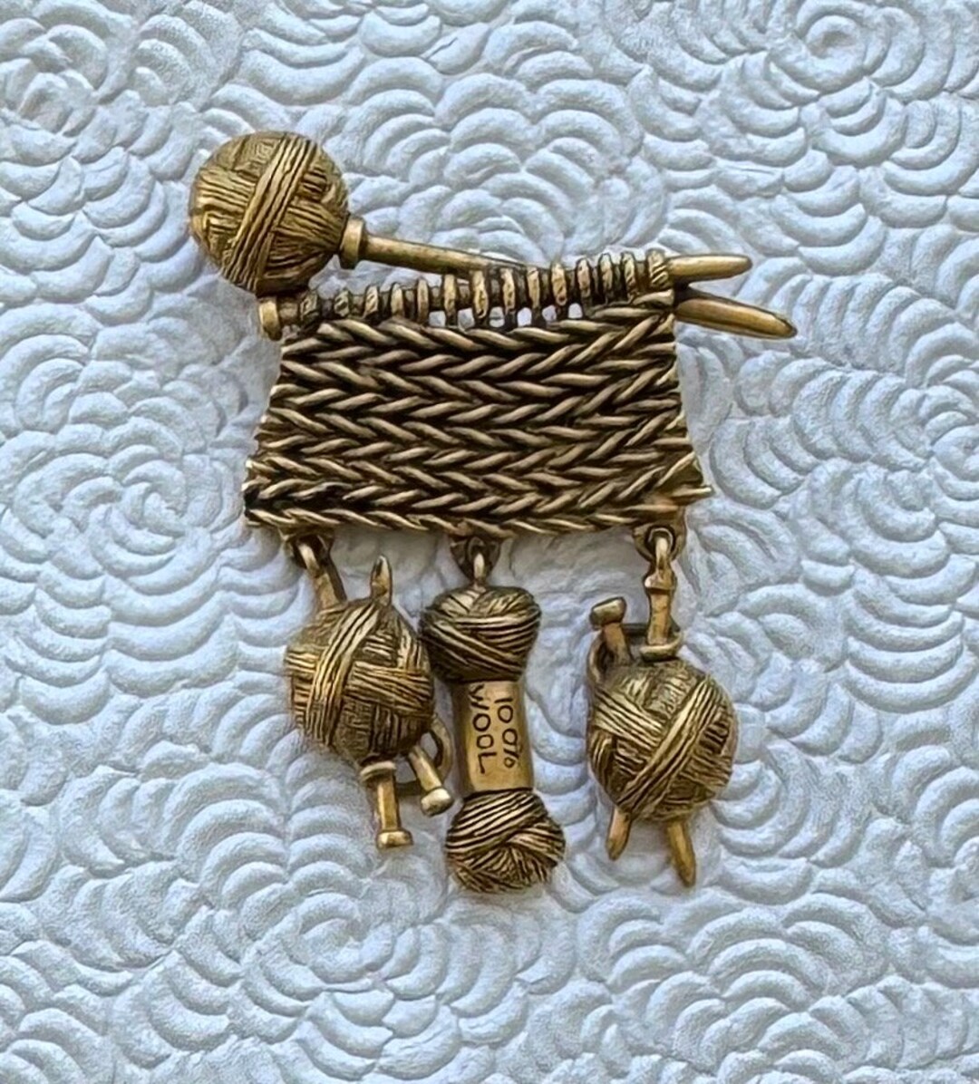 Vintage Signed Danecraft Knitting Needles Brooch - Etsy