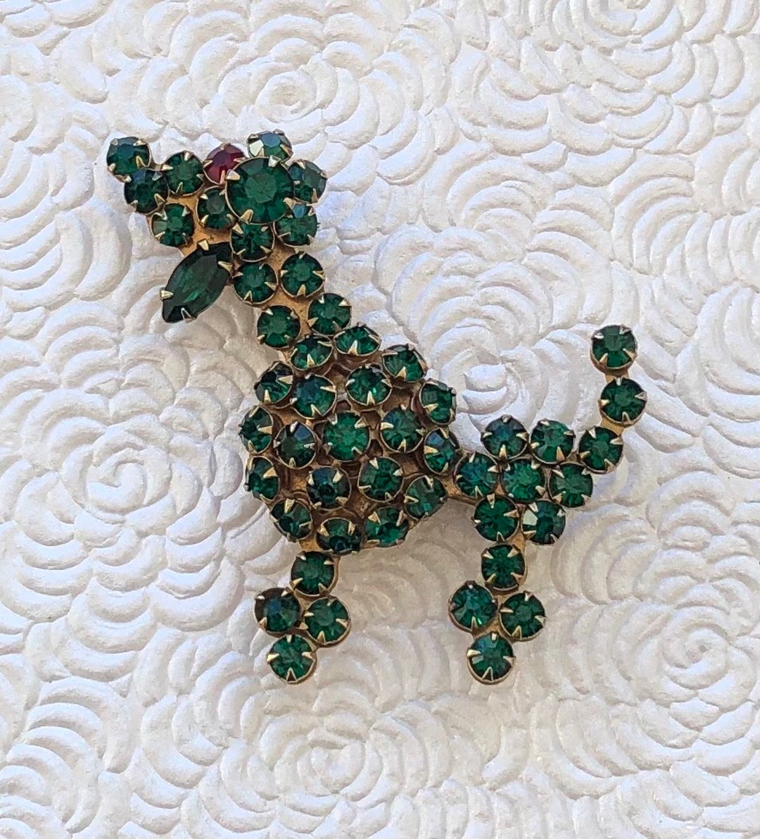 Adorable Vintage Poodle Brooch - Etsy