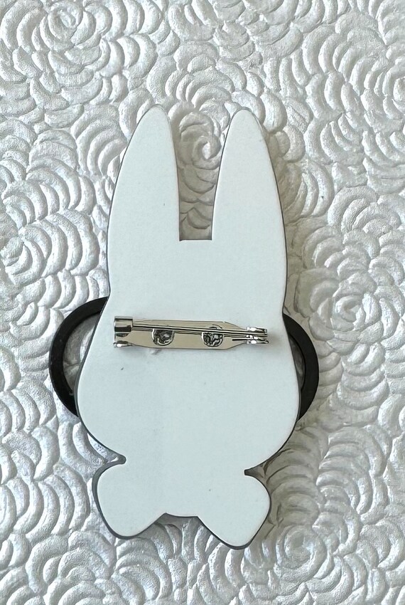 Adorable bunny vintage style large Brooch - Gem
