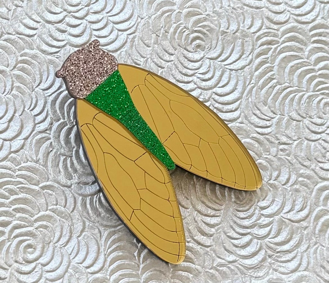 Vintage Style Large Cicada Brooch Pin - Etsy