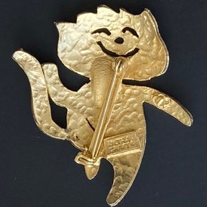 Adorable Vintage Cat Signed Ultra Craft Brooch - Etsy
