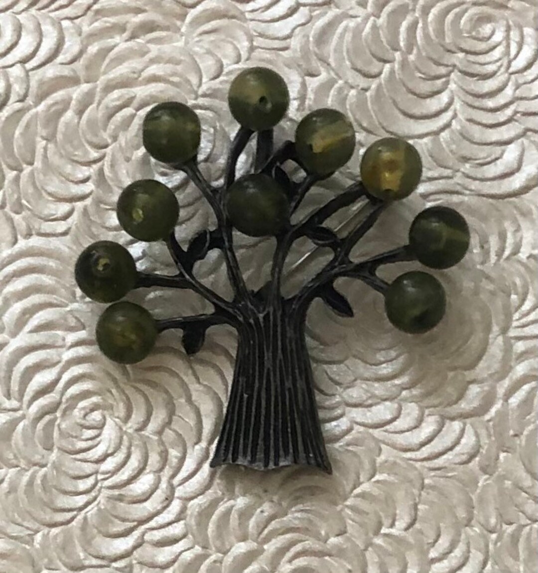 Vintage Style Tree Brooch - Etsy