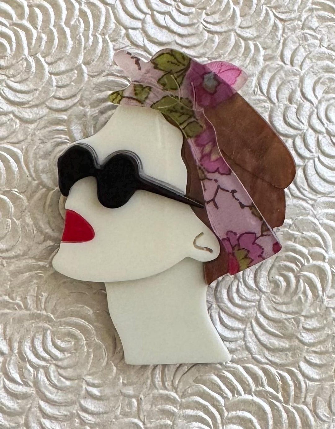 Unique Lady Face Vintage Style Brooch - Etsy
