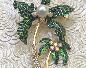 Palm Tree Brooch | Etsy
