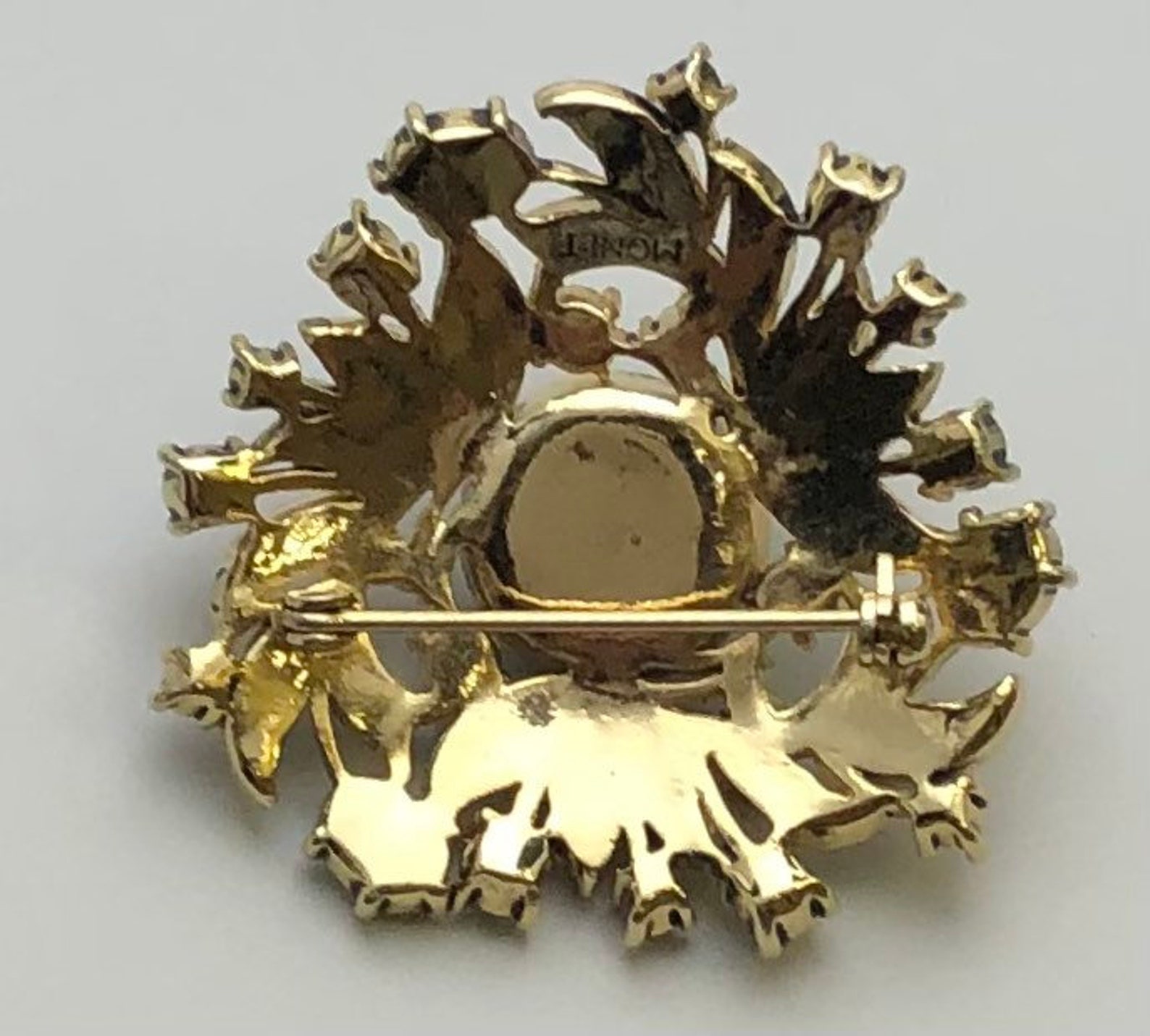 Unique Vintage Signed Monet Leaf Brooch - Etsy