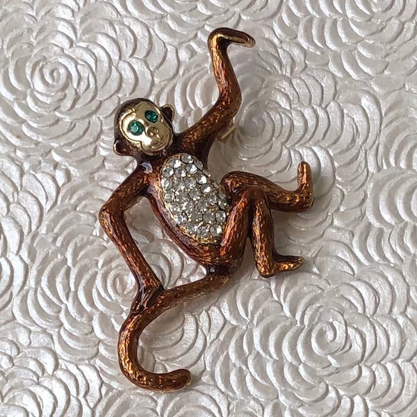 Monkey Brooch - Etsy