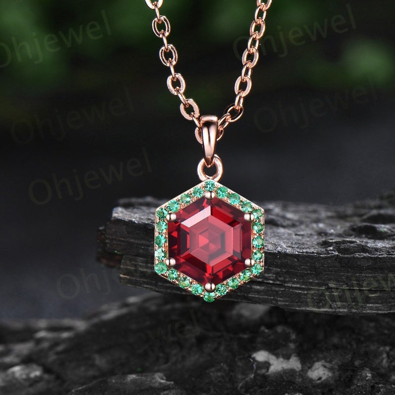Red Ruby Necklace - Etsy