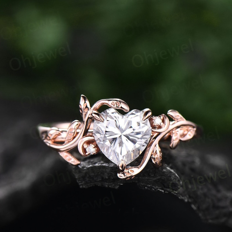 Heart Wedding Rings - Etsy