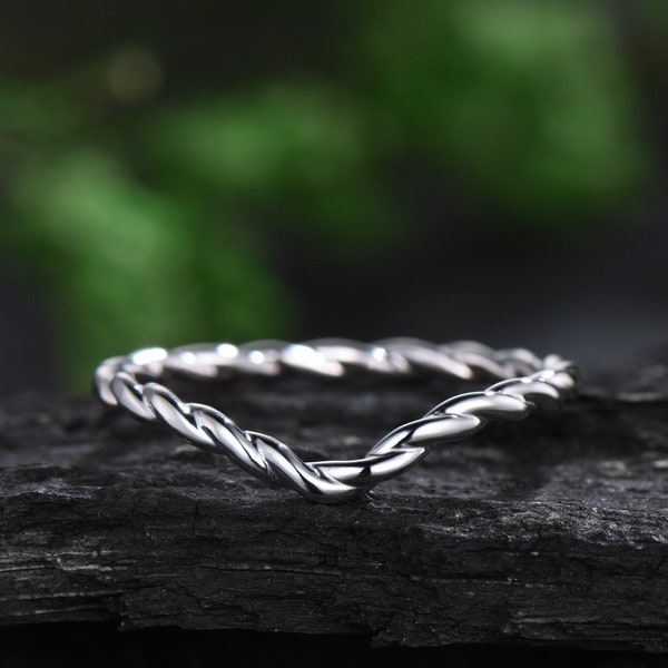 Twisted Wedding Band Women - Etsy