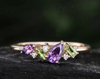 Amethyst and Peridot - Etsy