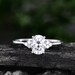 Oval Cut Moissanite Engagement Ring 14K 18K Rose Gold 7 Stone ...