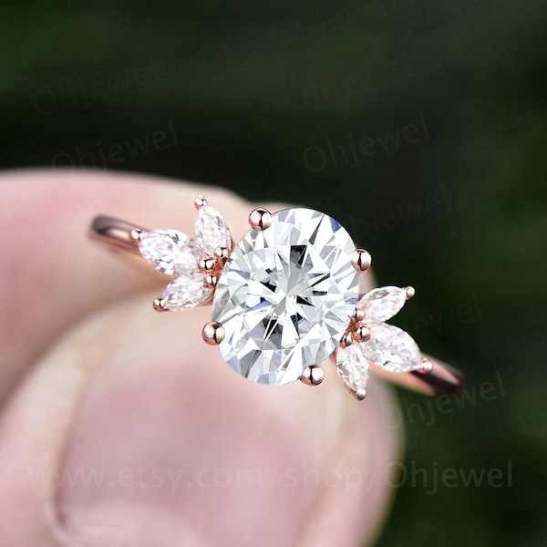 Flower Engagement Ring - Etsy