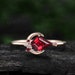 Kite Cut Red Ruby Ring Vintage Cluster Diamond Ring Yellow - Etsy