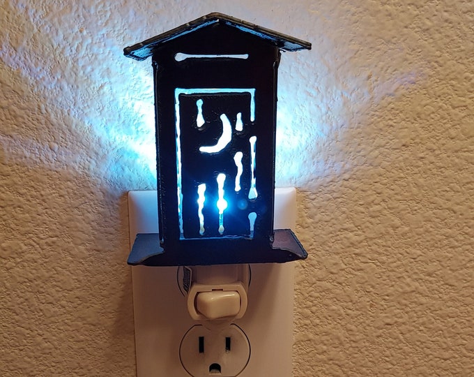 Outhouse Wall Night Light 3D Made Out of Rusted Steel - Etsy
