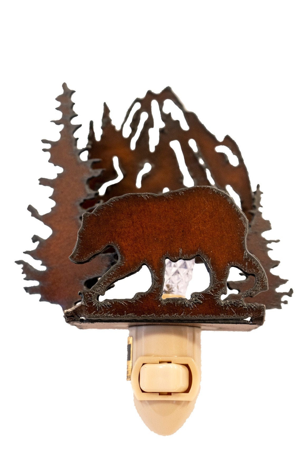 Bear Night Light Made Out of Rustic Steel - Etsy